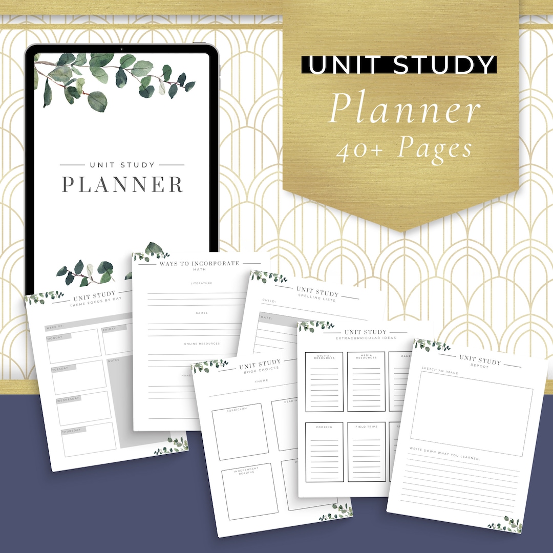 ULTIMATE Printable Unit Study Planner for Homeschooling 40 - Etsy