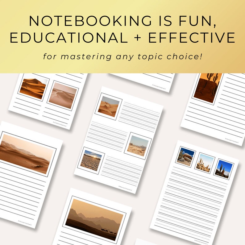 Desert Notebooking Pages | 27 Printable Pages - Etsy