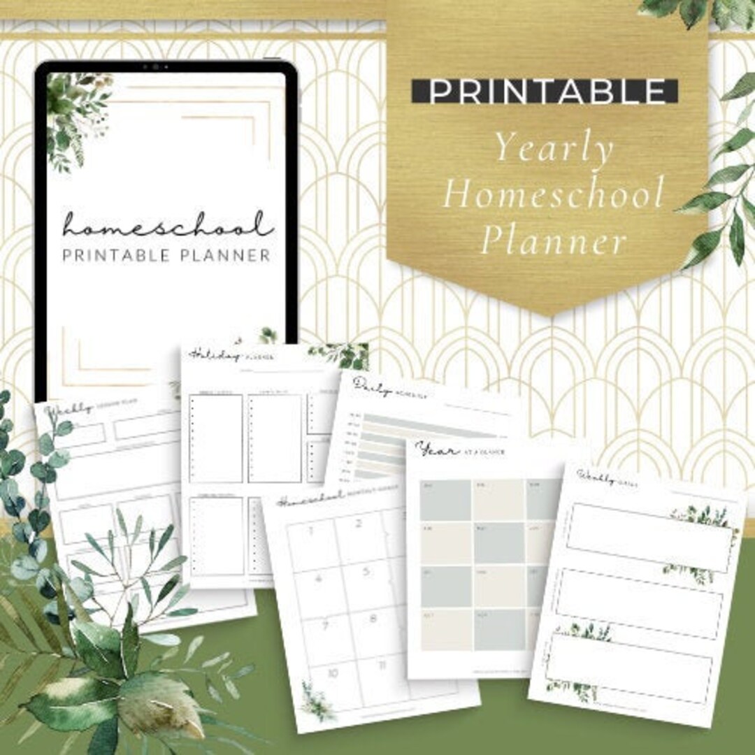Homeschool Planner Printable 44 Pages Undated PDF - Etsy