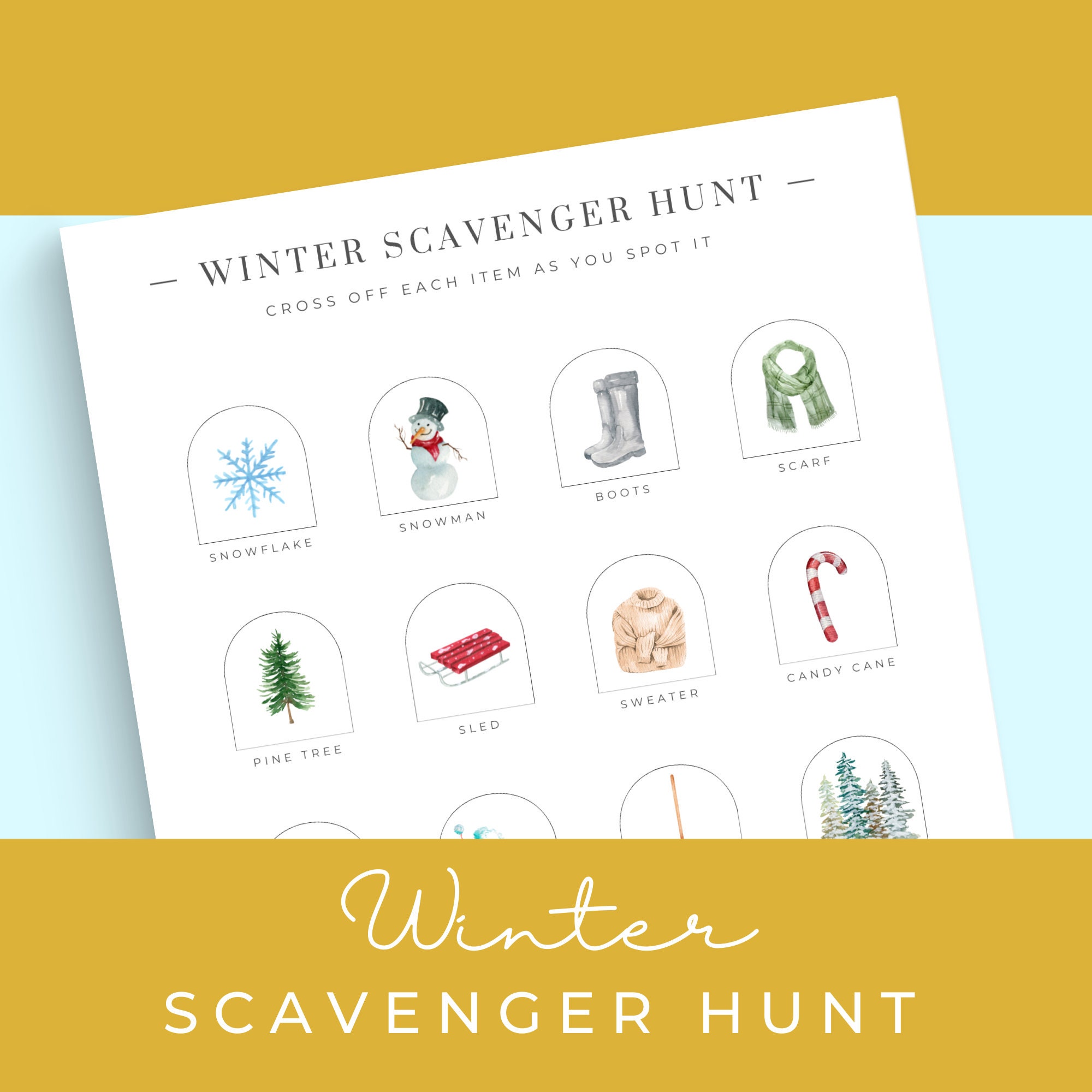 Scavenger Hunt Printable Pack 11 Printable Pages Nature - Etsy