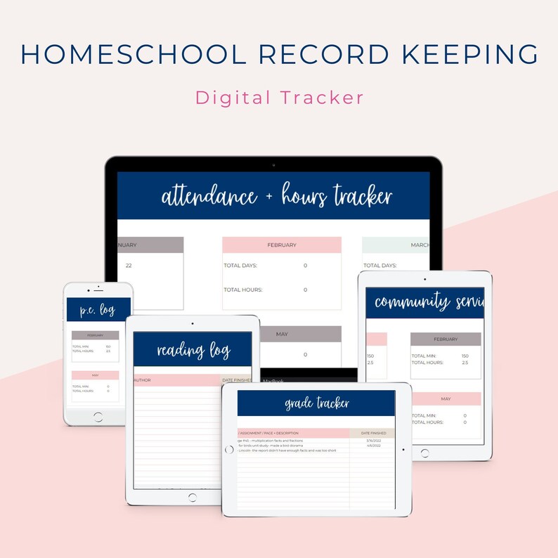 Homeschool Record Keeping Digital Tracker | Digital Record Keeping - Etsy