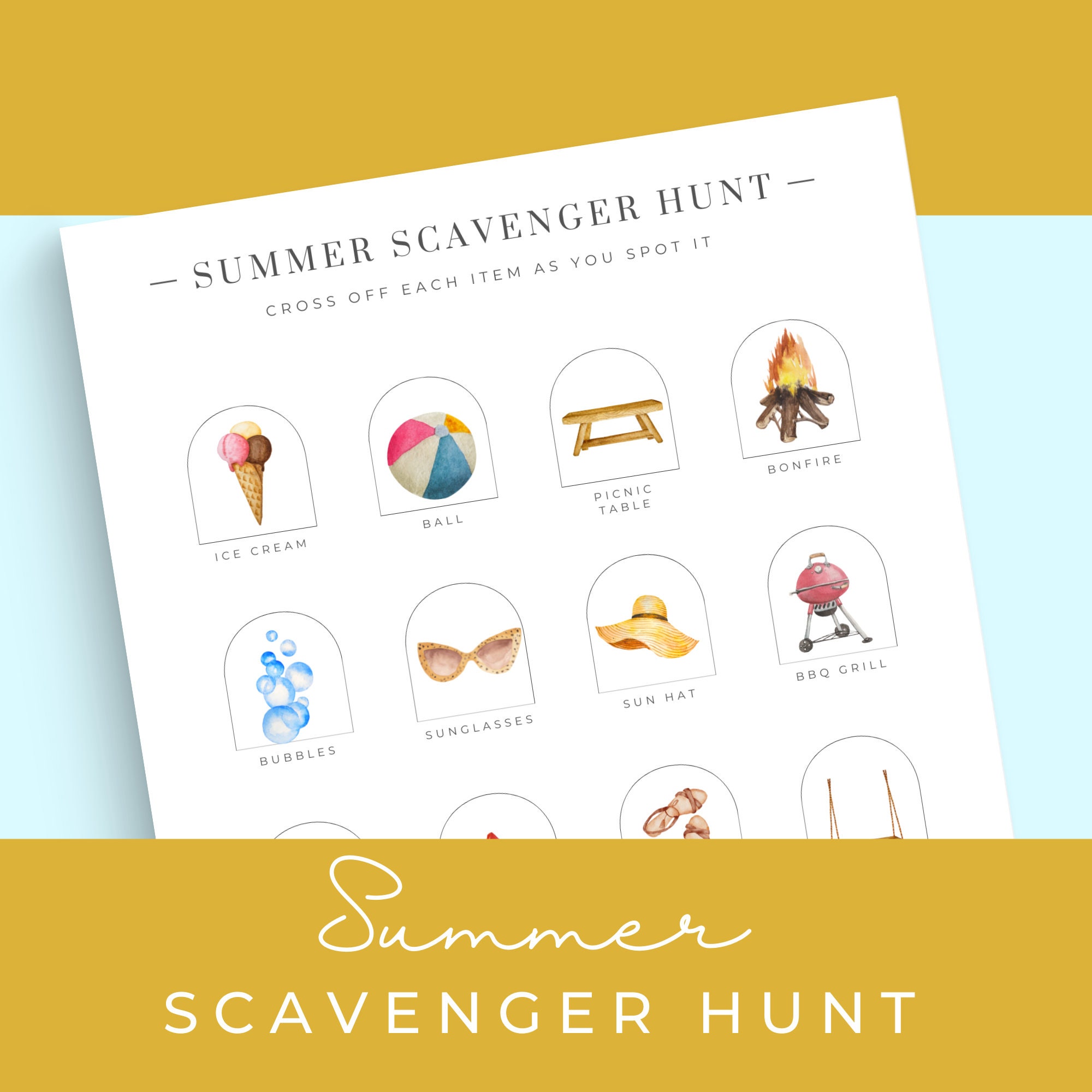 Scavenger Hunt Printable Pack 11 Printable Pages Nature - Etsy