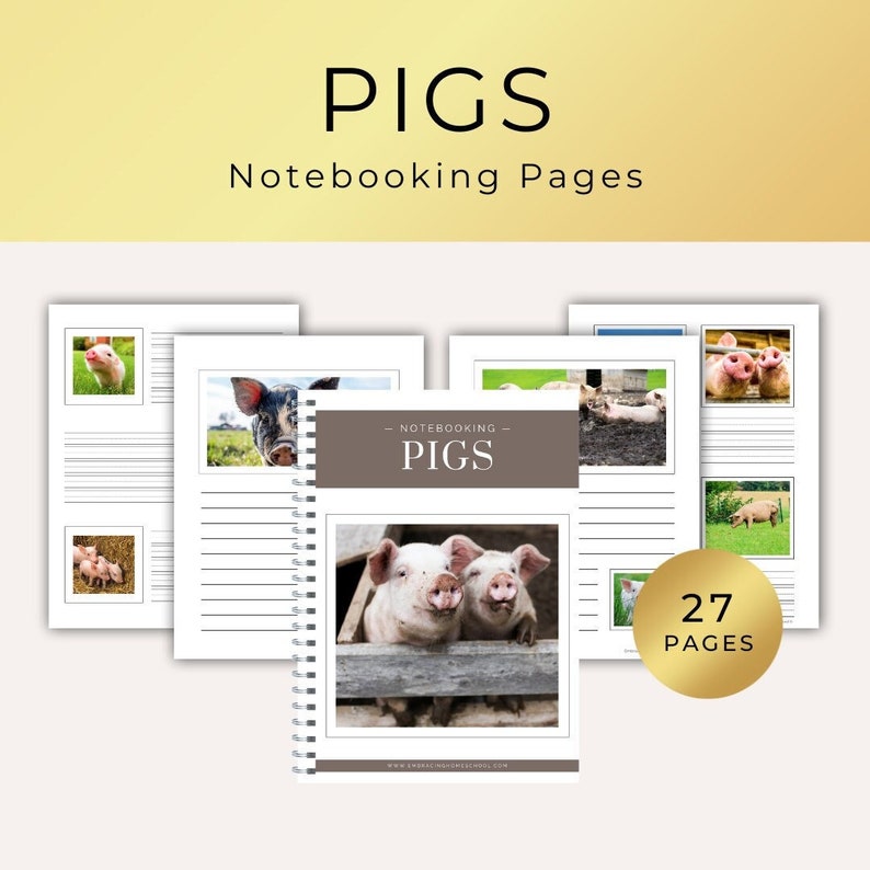 Pigs Notebooking Pages | 27 Printable Pages - Etsy
