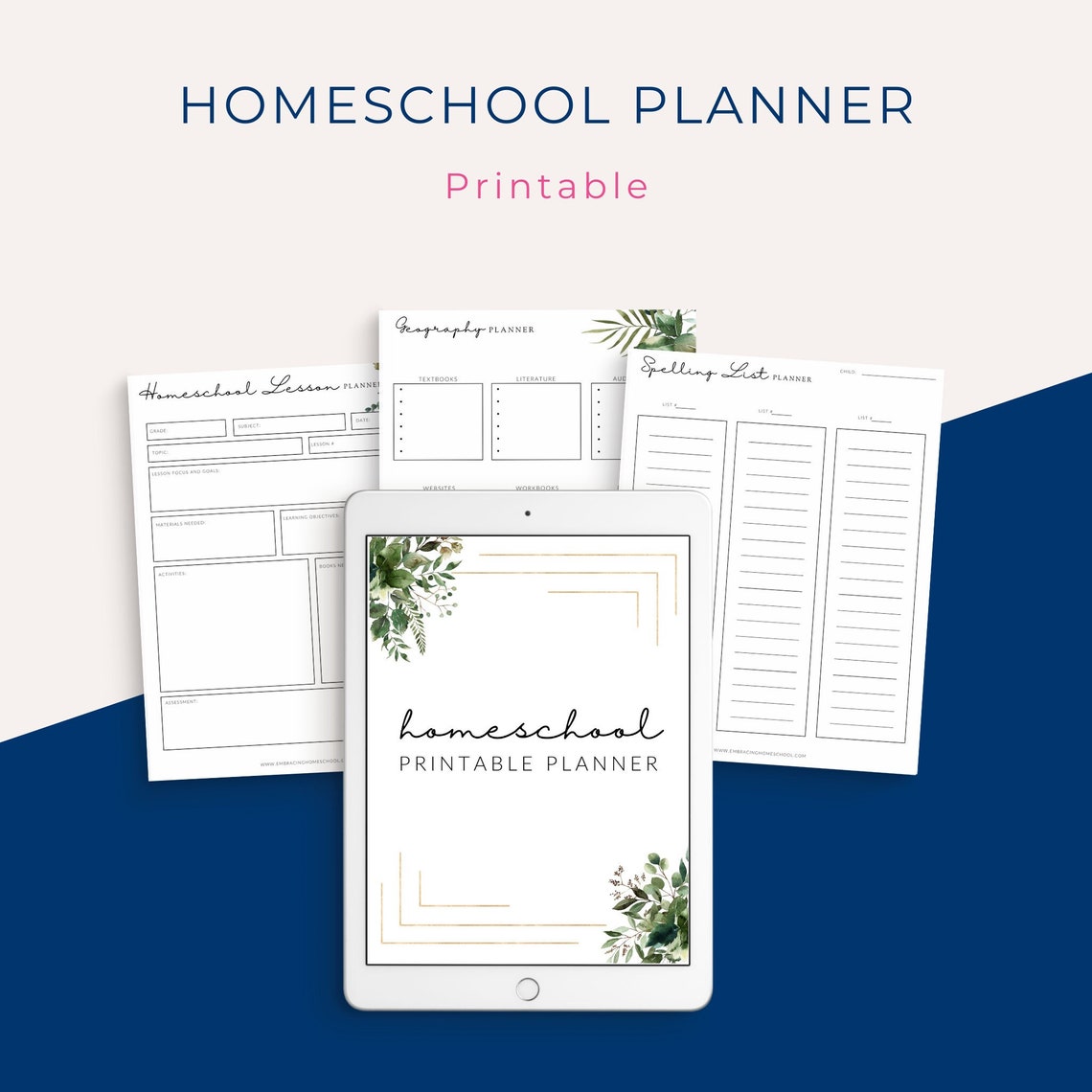 Homeschool Planner Printable 44 Pages Undated PDF - Etsy