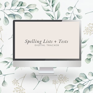 Homeschool Spelling Lists + Tests Digital Tracker | Spelling List Log ...
