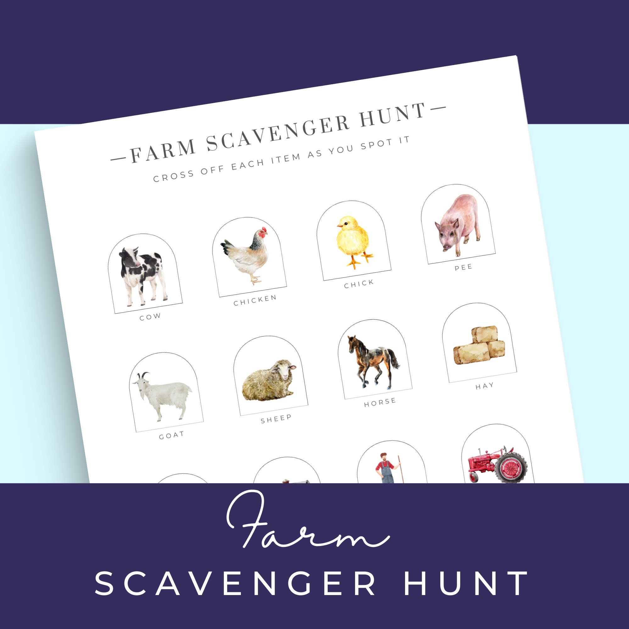 Scavenger Hunt Printable Pack 11 Printable Pages Nature - Etsy