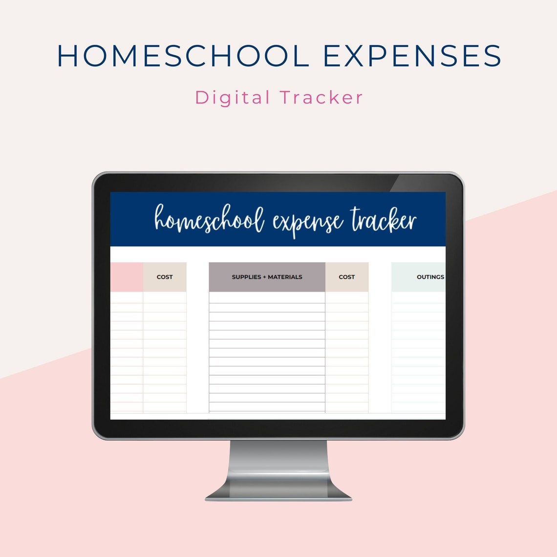 Homeschool Expenses Digital Tracker | Homeschool Finances Tracker - Etsy