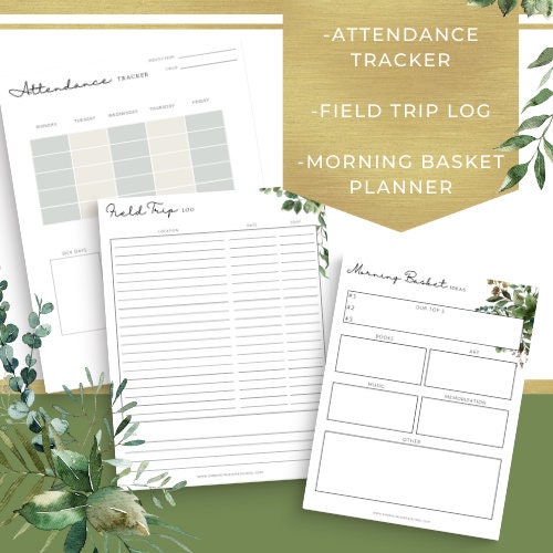 Homeschool Planner Printable | 44 Pages | Undated | PDF Printable - Etsy