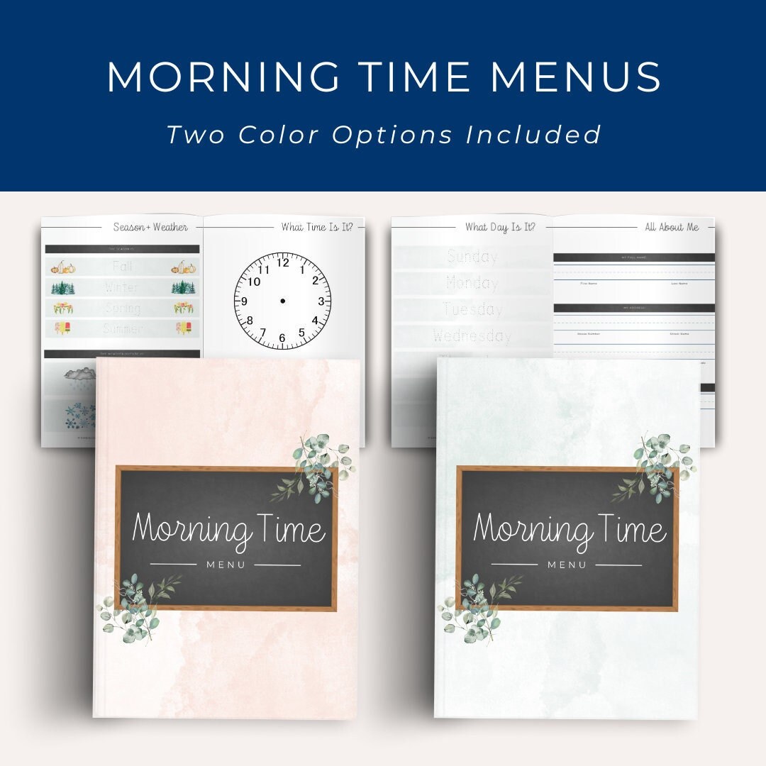 Morning Time Bundle | Morning Time Menus - Etsy