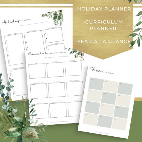 Homeschool Planner Printable 44 Pages Undated PDF Printable - Etsy