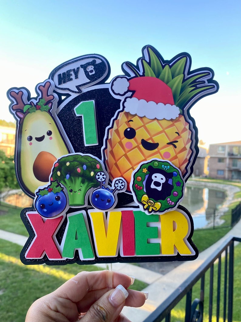 Cake Topper Hey Bear Sensory Christmas Decoration Hey Bear - Etsy