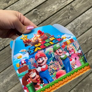Gable Box Mario , Party Mario Bros Movie , Favor Box Mario Bros, Custom ...