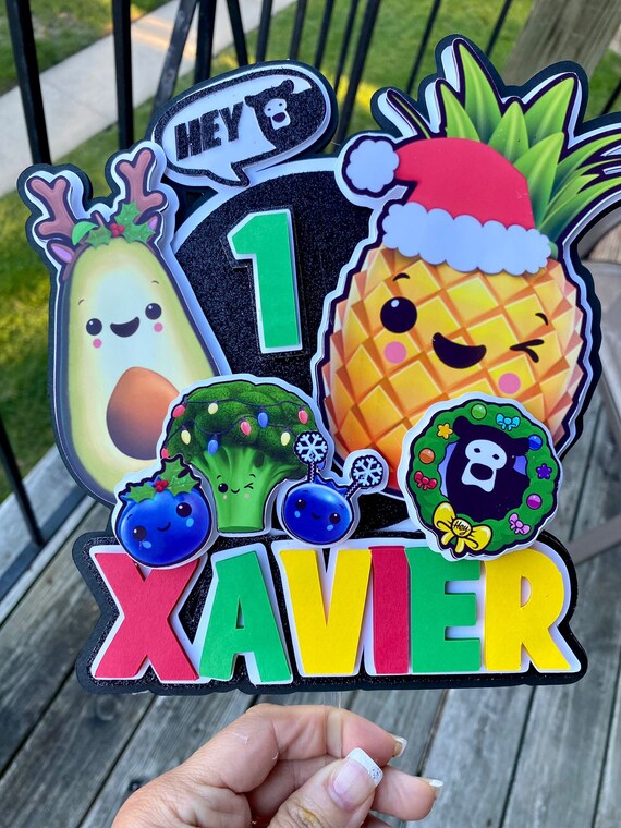 Cake Topper Hey Bear Sensory Christmas Decoration Hey Bear - Etsy