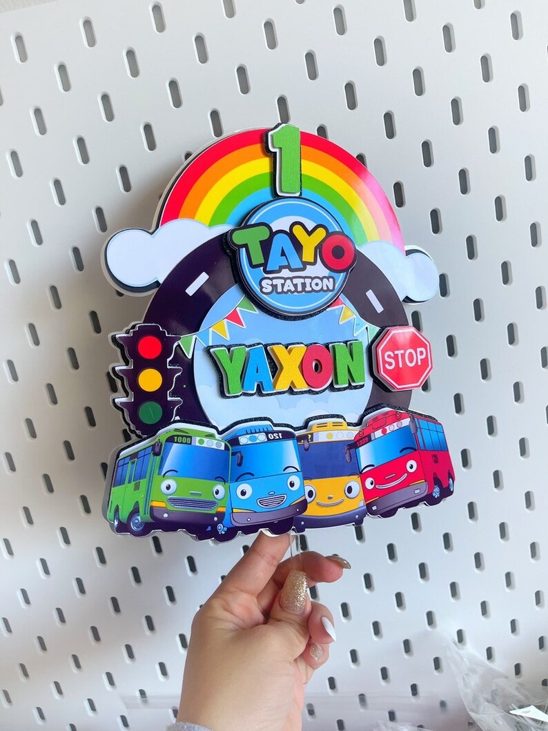 Cake Topper Tayo the Little Bus Decoration Tayo the Little - Etsy