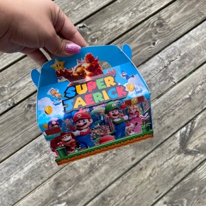 Gable Box Mario , Party Mario Bros Movie , Favor Box Mario Bros, Custom ...