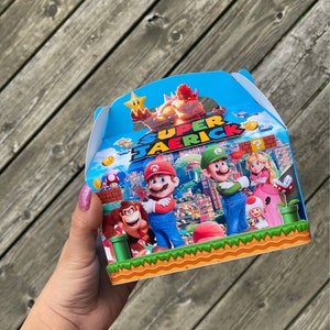 Gable Box Mario , Party Mario Bros Movie , Favor Box Mario Bros, Custom ...