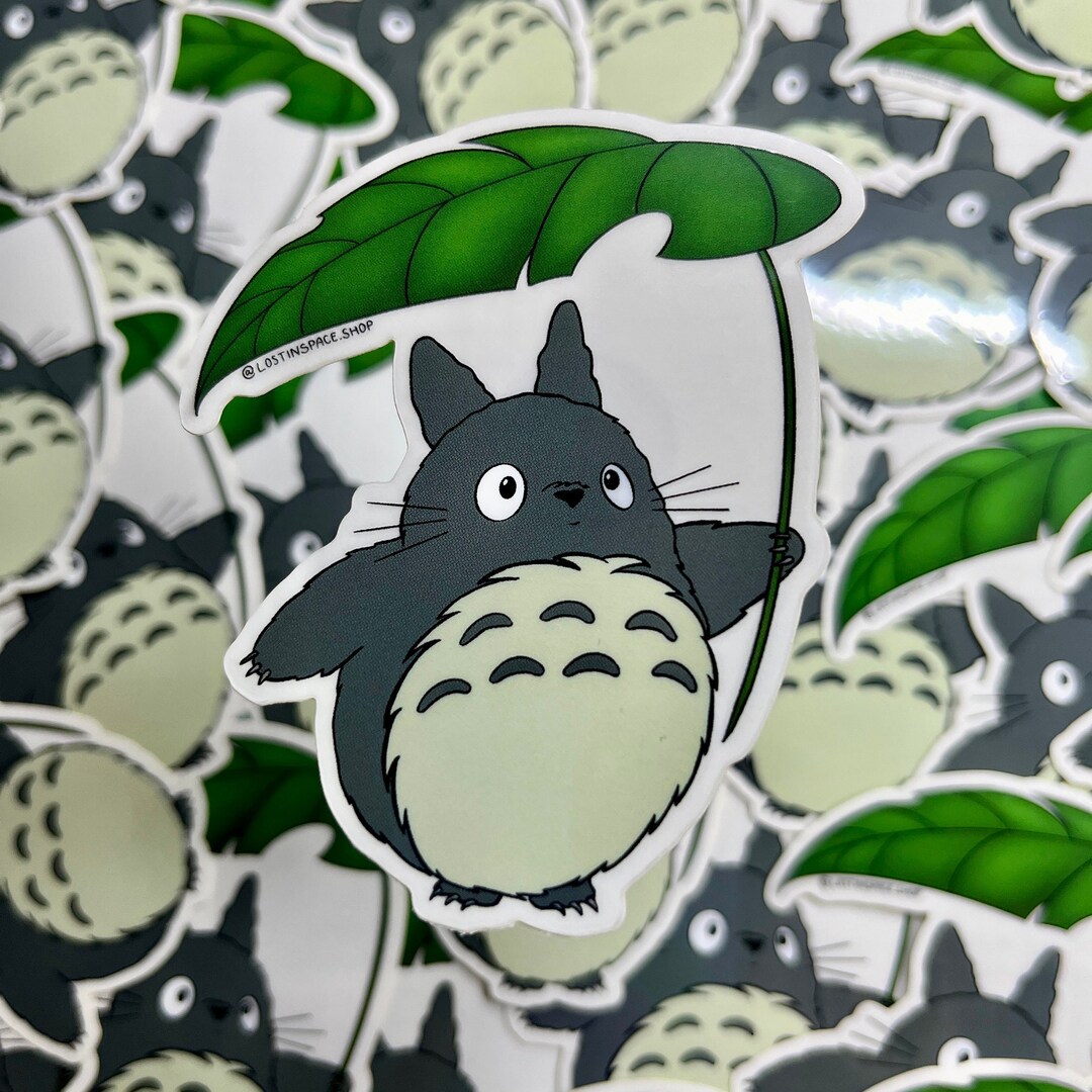 Totoro With Leaf Umbrella Studio Ghibli Inspired Clear Vinyl ...