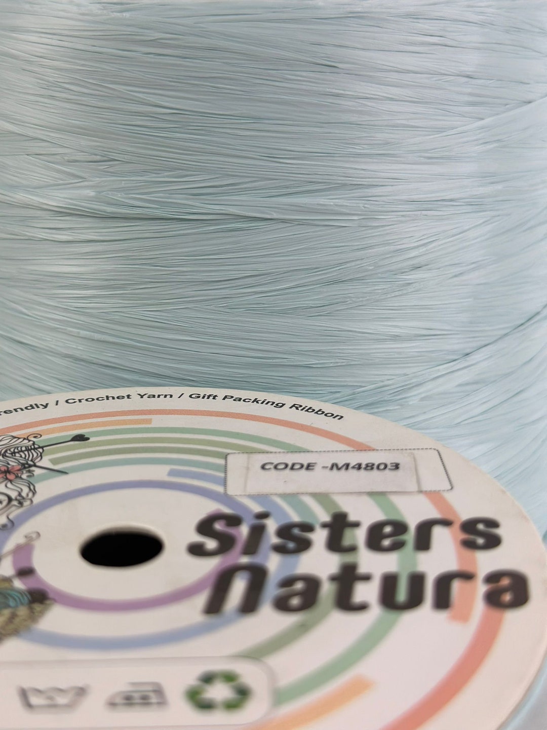 M-4803 SISTERS NATURA Shiny Cream Viscose Raffia 50gr/100gr/100% ...