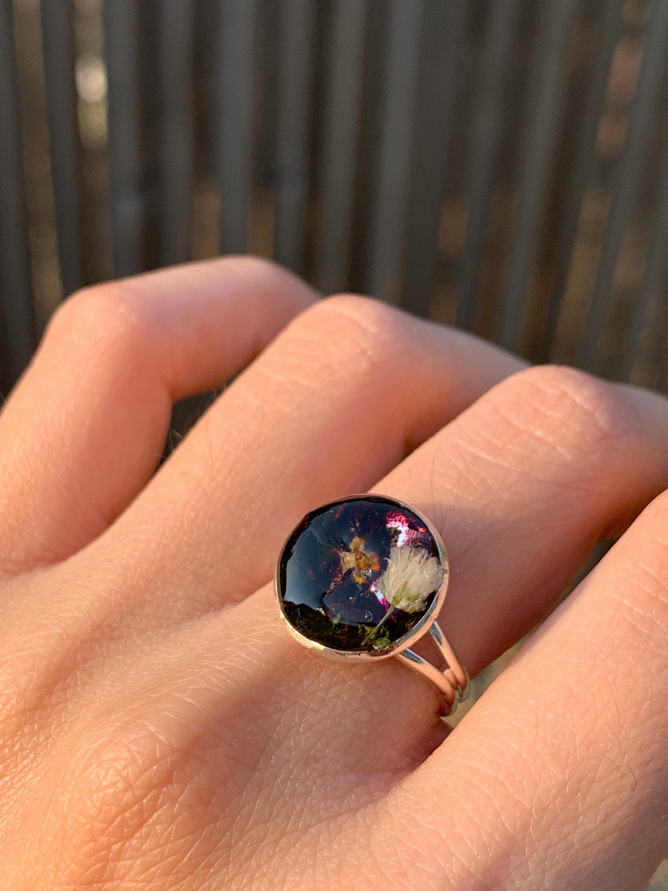 Cute Fairy Inspired Resin Rings Made With Real Dried Flowers - Etsy