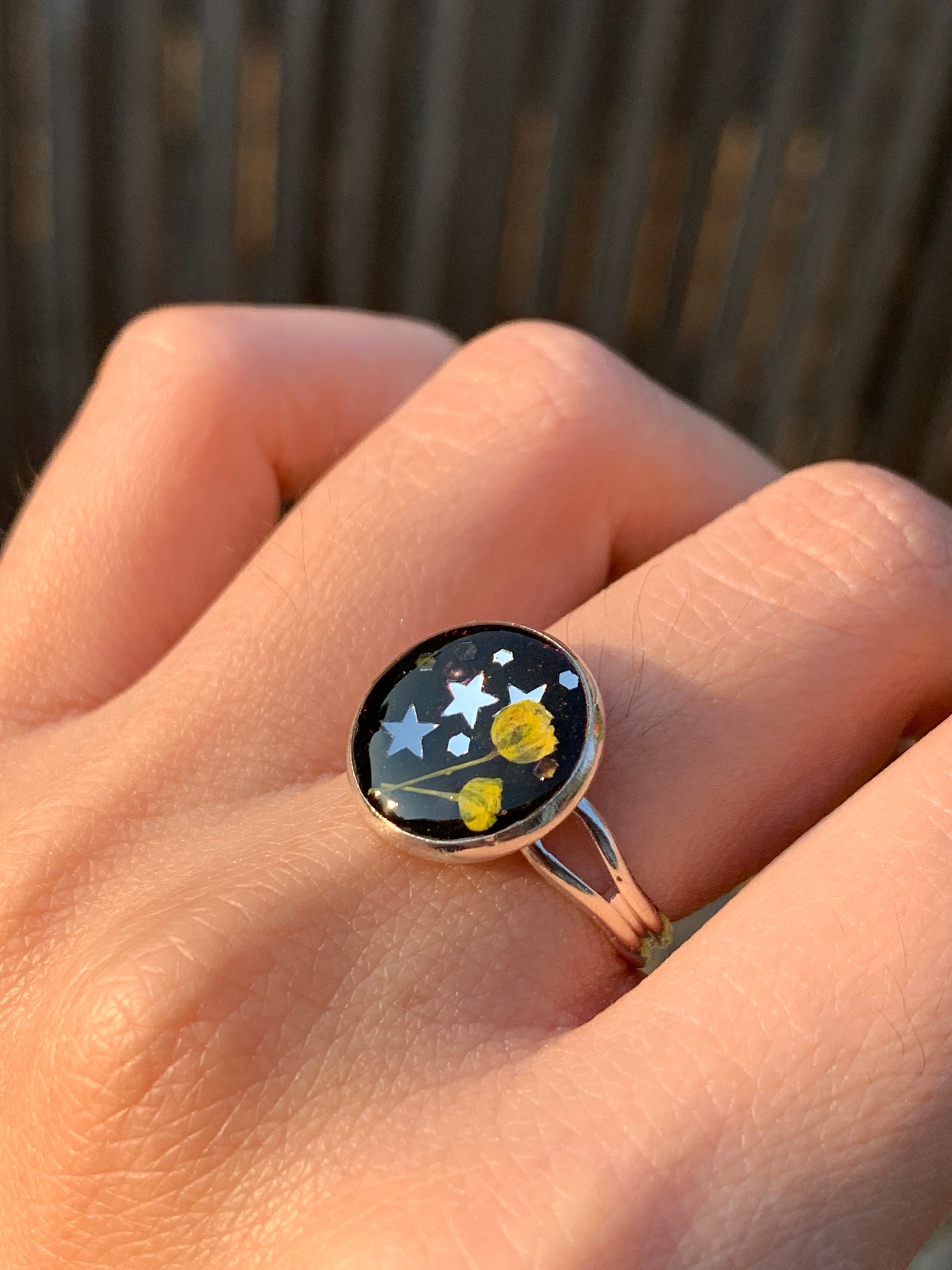 Cute Fairy Inspired Resin Rings Made With Real Dried Flowers - Etsy