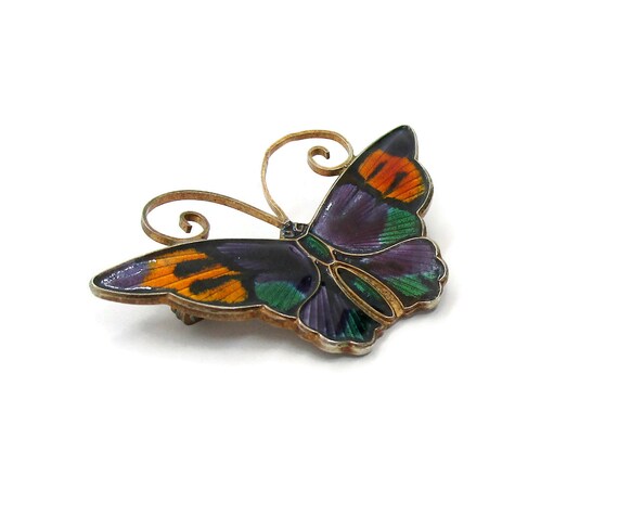 David Andersen enamel butterfly brooch, multi colour … - Gem