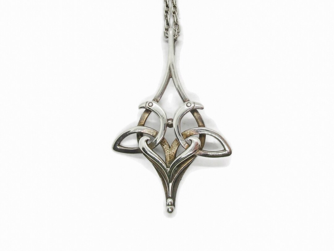 Vintage Ola Gorie Sterling Silver Pendant, Celtic Kells Bird Pendant ...