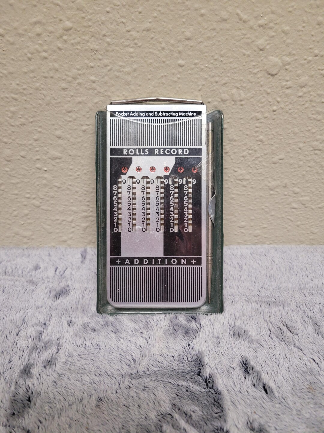 Vintage Rolls Record 1950s Calculator - With Plastic Case, Metal Stylus ...