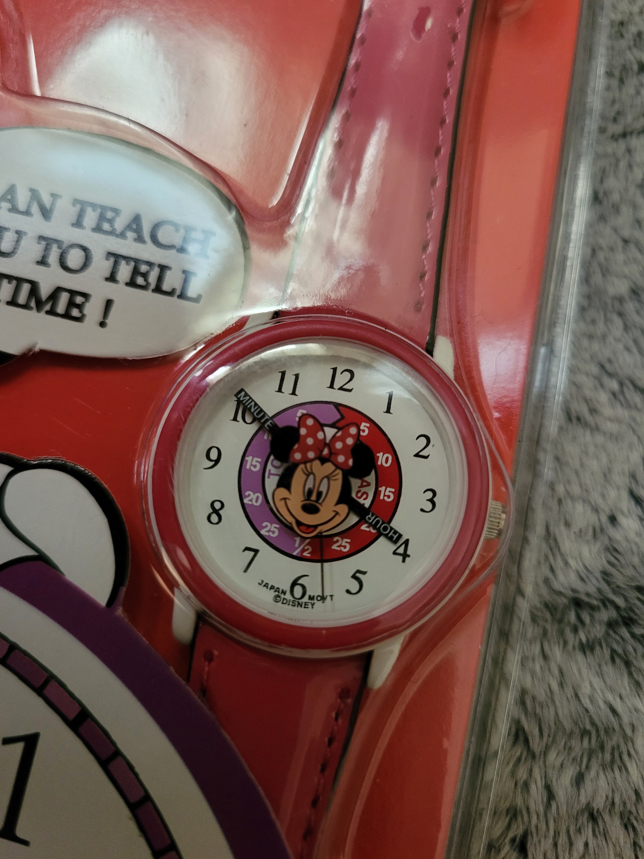 Rare Minnie Mouse Time Teacher Watch - New Sealed - Disney - Japan ...