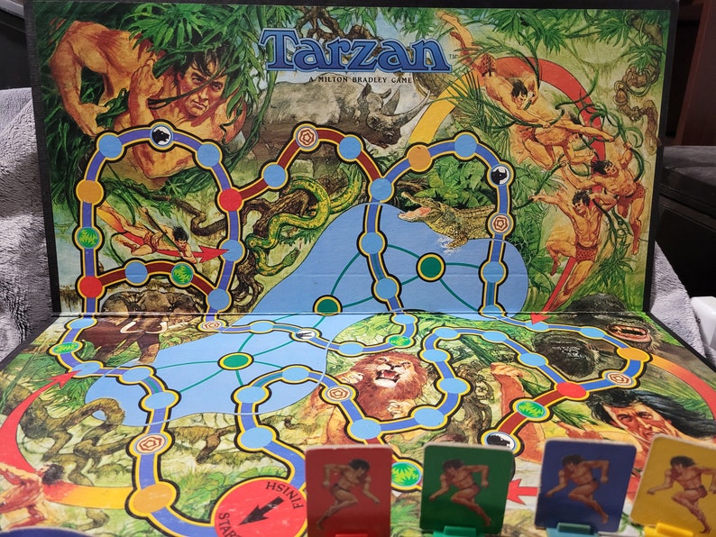 1984 Complete TARZAN Milton Bradley Board Game - Etsy