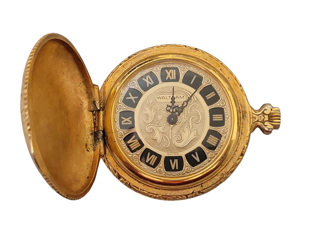 Vintage 1950s Ladies Waltham Pocket Watch With 17 Jewel Movement in ...