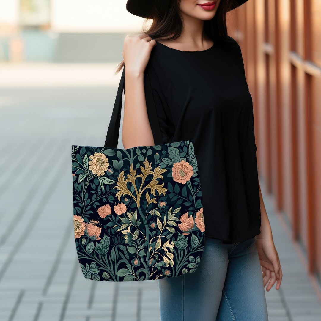 Floral Totebag, Floral Travel Bag, Cute Flower Shopping Bag, Shoulder ...