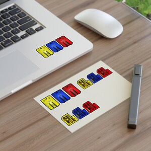 Doom Sticker Sheets, Classic and Modern Graphic Red Blue Yellow Keycard ...