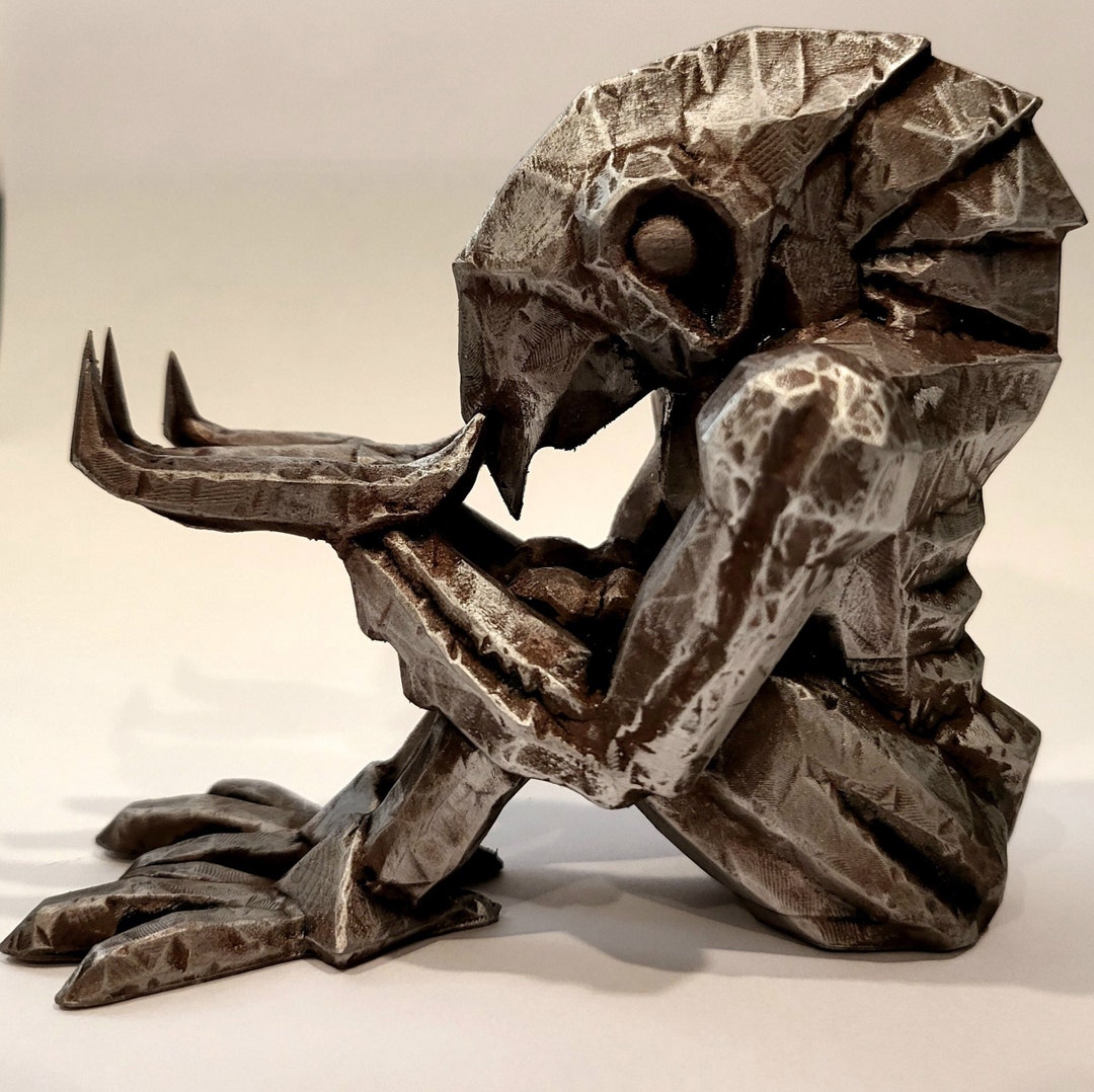 Super Metroid Chozo Torizo INSPIRED Statue - Schwarze und verwitterte ...