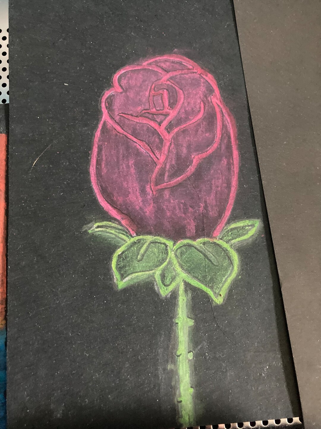 Custom Chalk Pastel Flower Drawings - Etsy