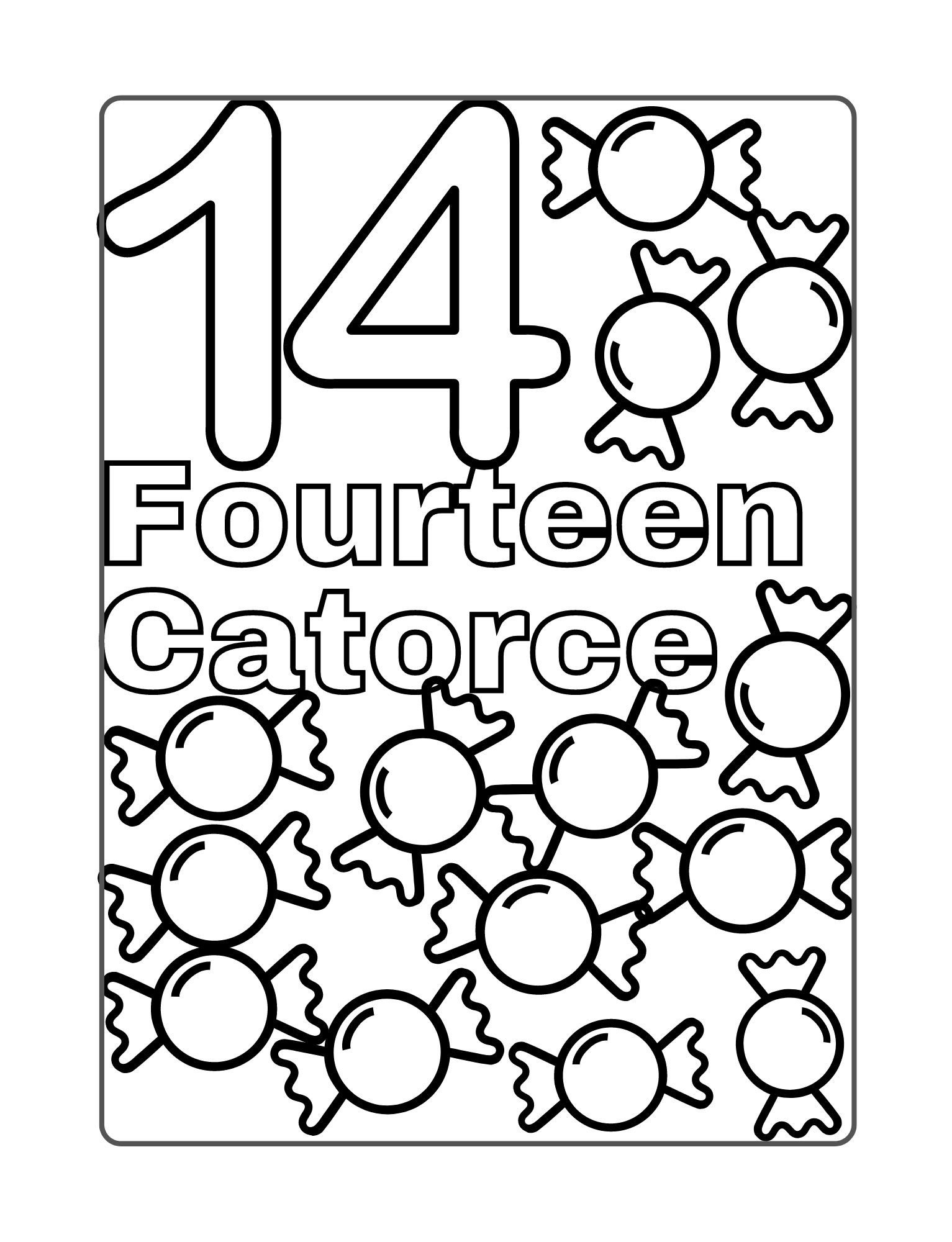 Bilingual Numbers Spanish 1-20, Educational Printable Coloring Pages ...