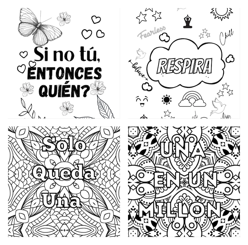 Mandala Mixed Spanish Positive Inspirational Quotes Empowerment and ...