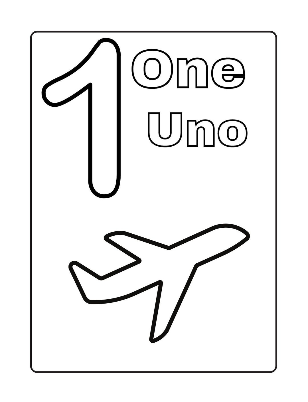 Bilingual Numbers Spanish 1-20, Educational Printable Coloring Pages ...