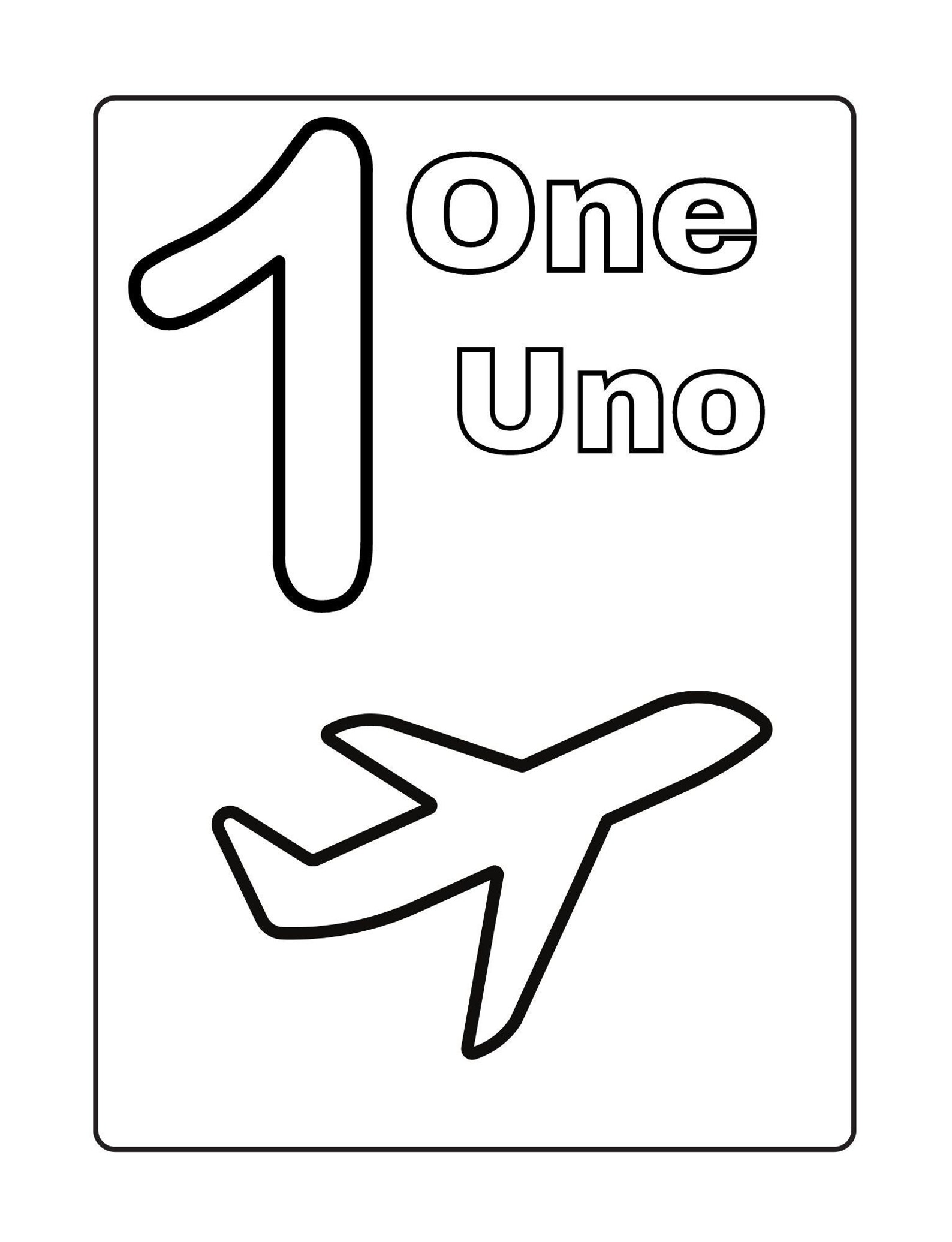 Bilingual Numbers Spanish 1-20, Educational Printable Coloring Pages ...