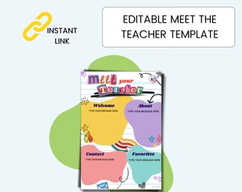 Colorful Meet the Teacher - Etsy