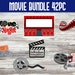 MOVIE CLIPART BUNDLE, Cinema Clipart, Movie Night Clipart, Popcorn ...