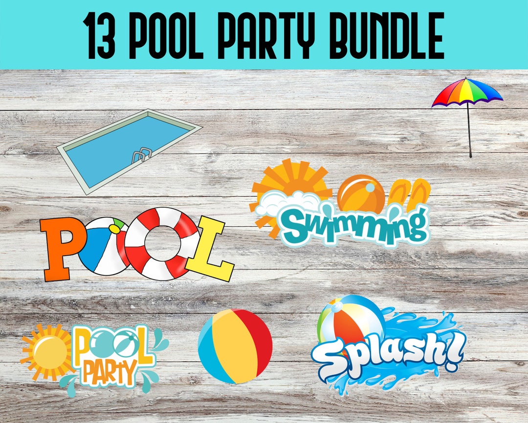 Flamingo Floatie Summer Pool Invitation Clip Art Set - Etsy