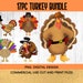 Adorable Thanksgiving Turkey Clipart Bundle for Fall Décor - Etsy