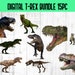 REALISTIC DINOSAUR Clip Art, T-rex Dinosaur Bundle, Dinosaur Clip Art ...