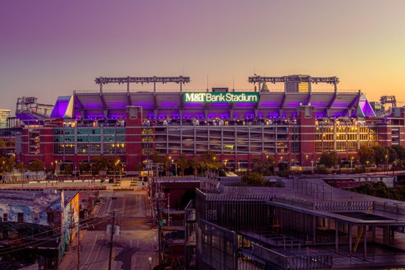 Baltimore Skyline Ravens M&T Bank Stadium Cityscape | Etsy