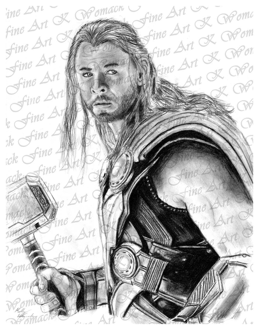 Thor Art Print Thor Odinson Marvel Wall Art Thor Painting Thor Wall ...
