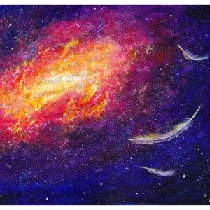 Levitate Art Print - Space Art - Feather Drawing - Feather Poster ...