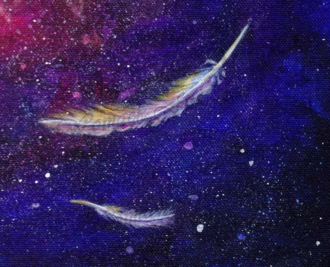 Levitate Art Print - Space Art - Feather Drawing - Feather Poster ...