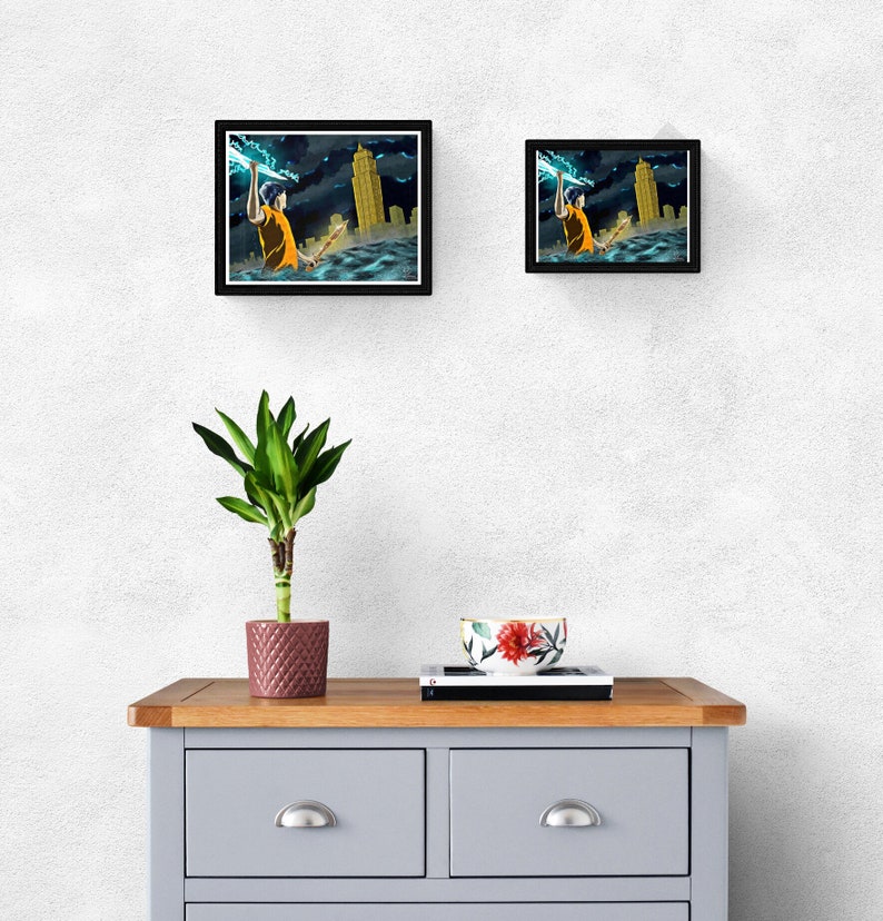 Percy Jackson Art Print Lightning Thief Decor Percy Jackson Poster ...