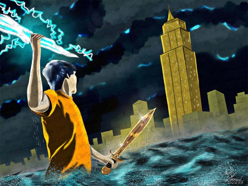 Percy Jackson Art Print Lightning Thief Decor Percy Jackson Poster ...
