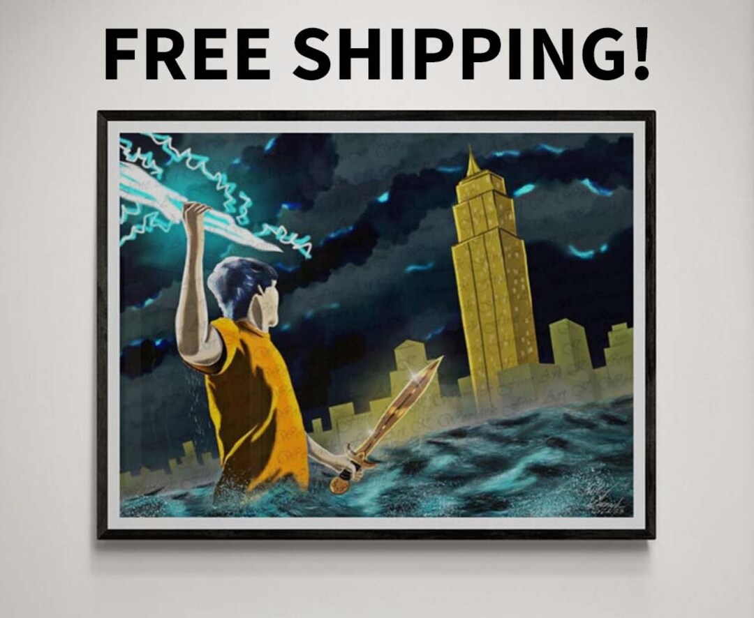 Percy Jackson Art Print Lightning Thief Decor Percy Jackson Poster ...